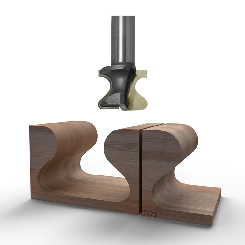 Freze pentru manere D1 : 25.40, D2 : 12.7, L1 : 60, L2 : 20.63, R : 3. ...